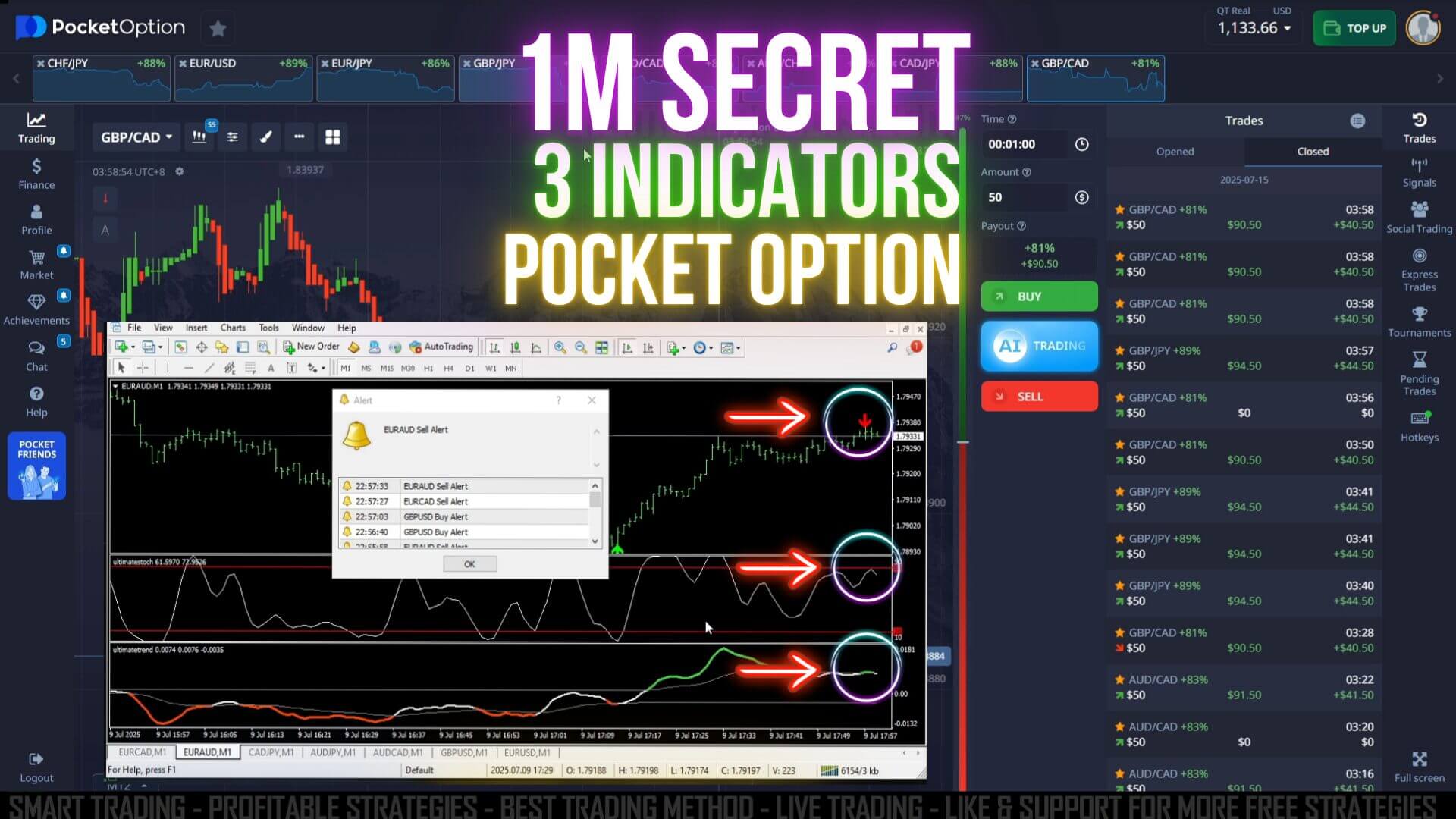 Pocket Option 1 Minute Secret Indicators - Ultimatefxtools